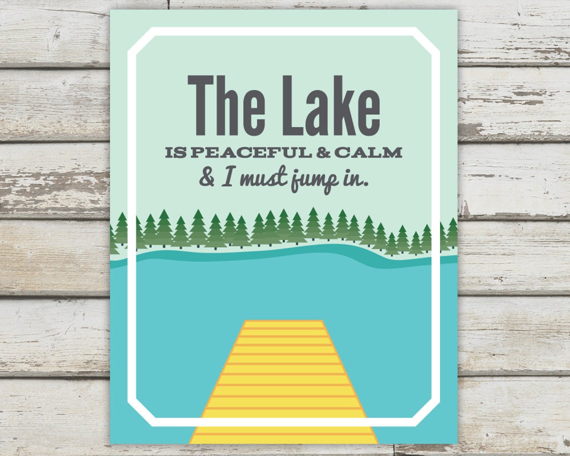 Lake House Decor Lake Lake Signs Lake Decor Lake Print - Etsy