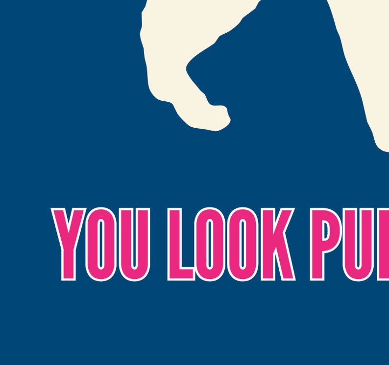 You Look Purrrty Cat Print Cat Art Cat Poster Cat Quote | Etsy