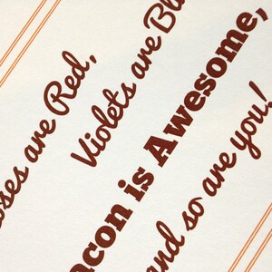 Bacon is Awesome - Orange - Thank You Card - Set of 10 - Etsy