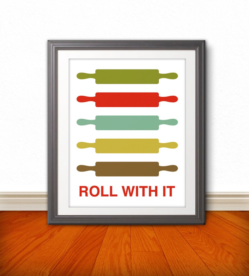 Rolling Pin Print Poster Mid Century Art Quote Print - Etsy