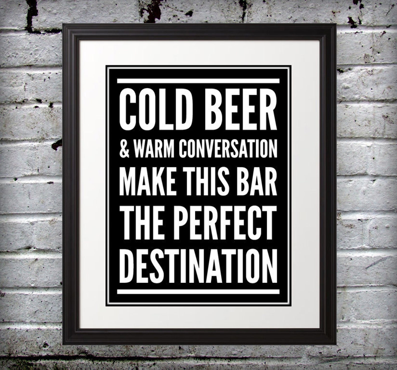 Cold Beer & Warm Conversation 11x14 Print - Etsy