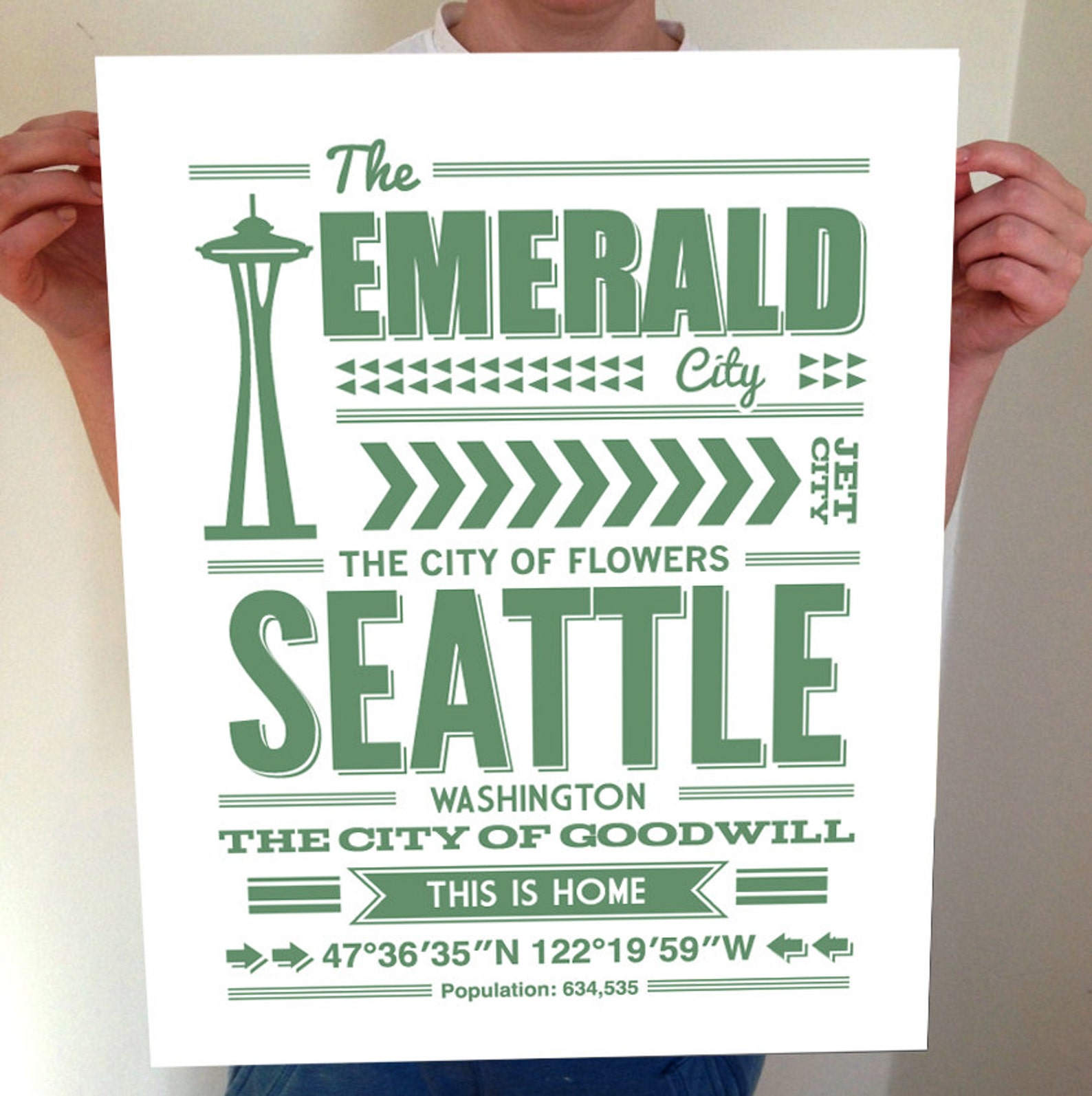 Seattle Seattle Typography Seattle Print Seattle Art - Etsy