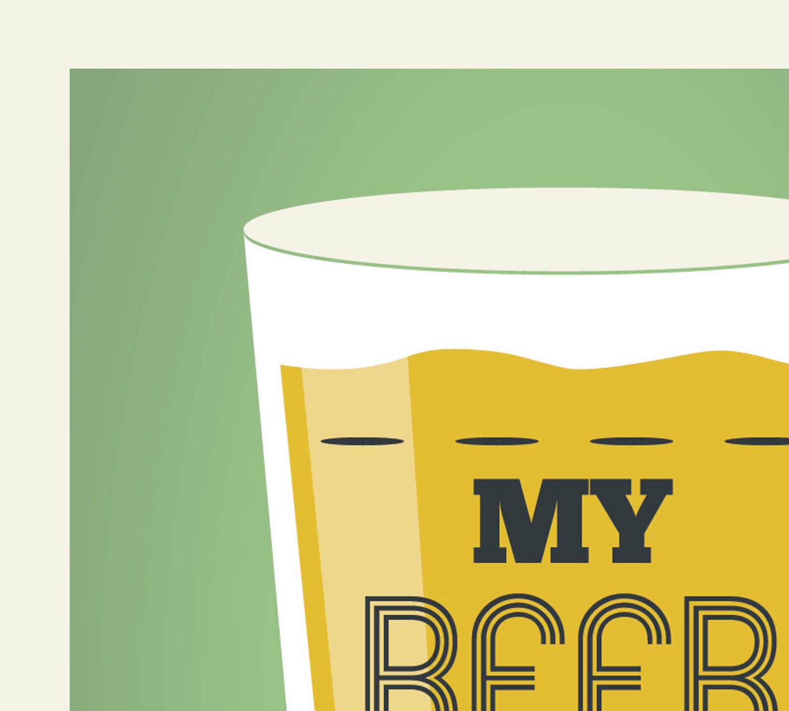 My Beer Crafty Beer Print Beer Art Craft Beer Home Decor - Etsy