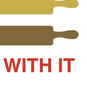 Rolling Pin Print Poster, Mid Century Art, Quote Print, Kitchen Print ...