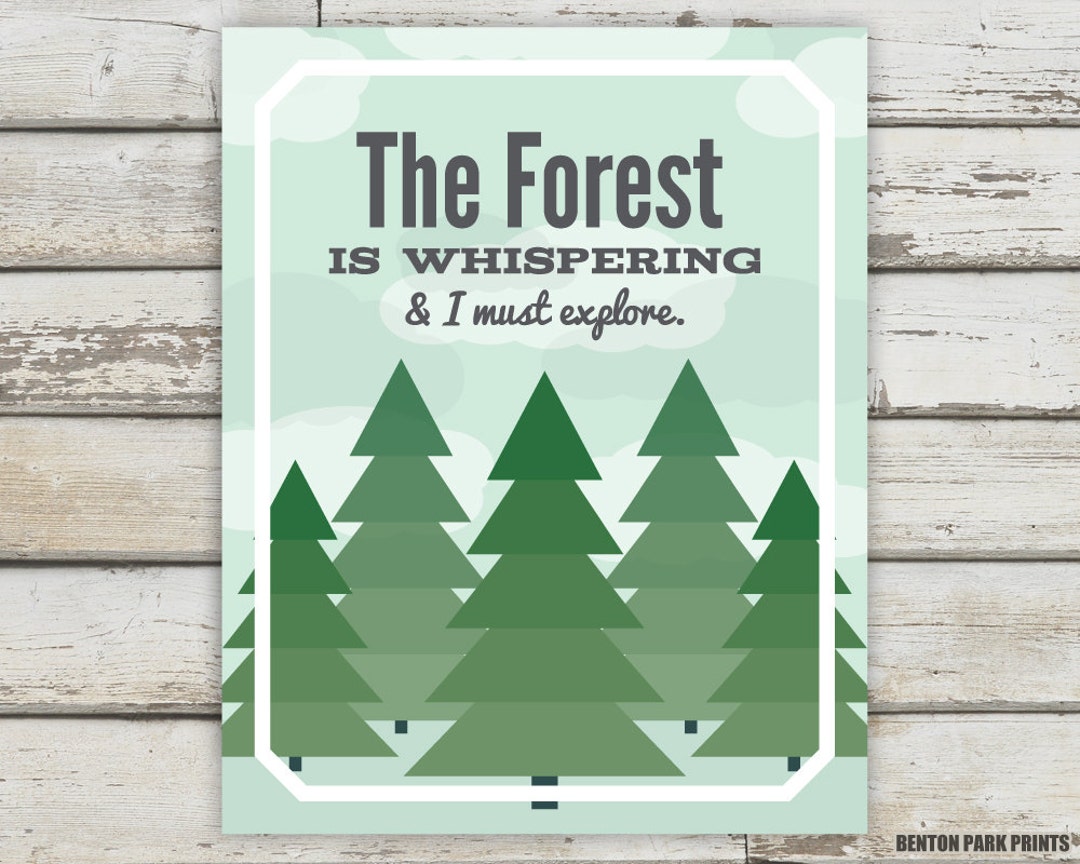 Forest, Forest Nursery, Forest Print, Forest Poster, Forest Quote, Tree ...