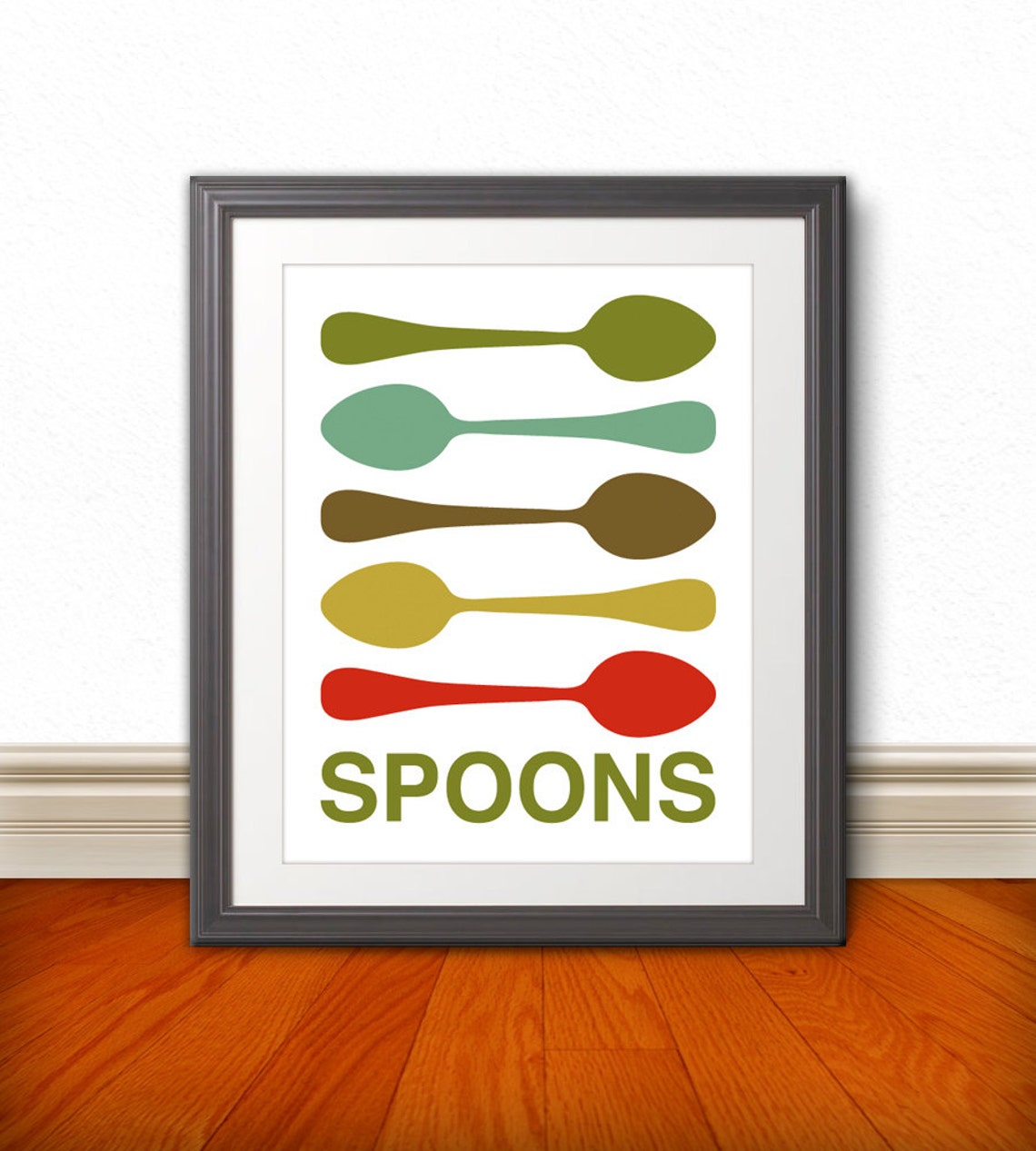 Spoons Print Poster Mid Century Art Quote Print Kitchen - Etsy