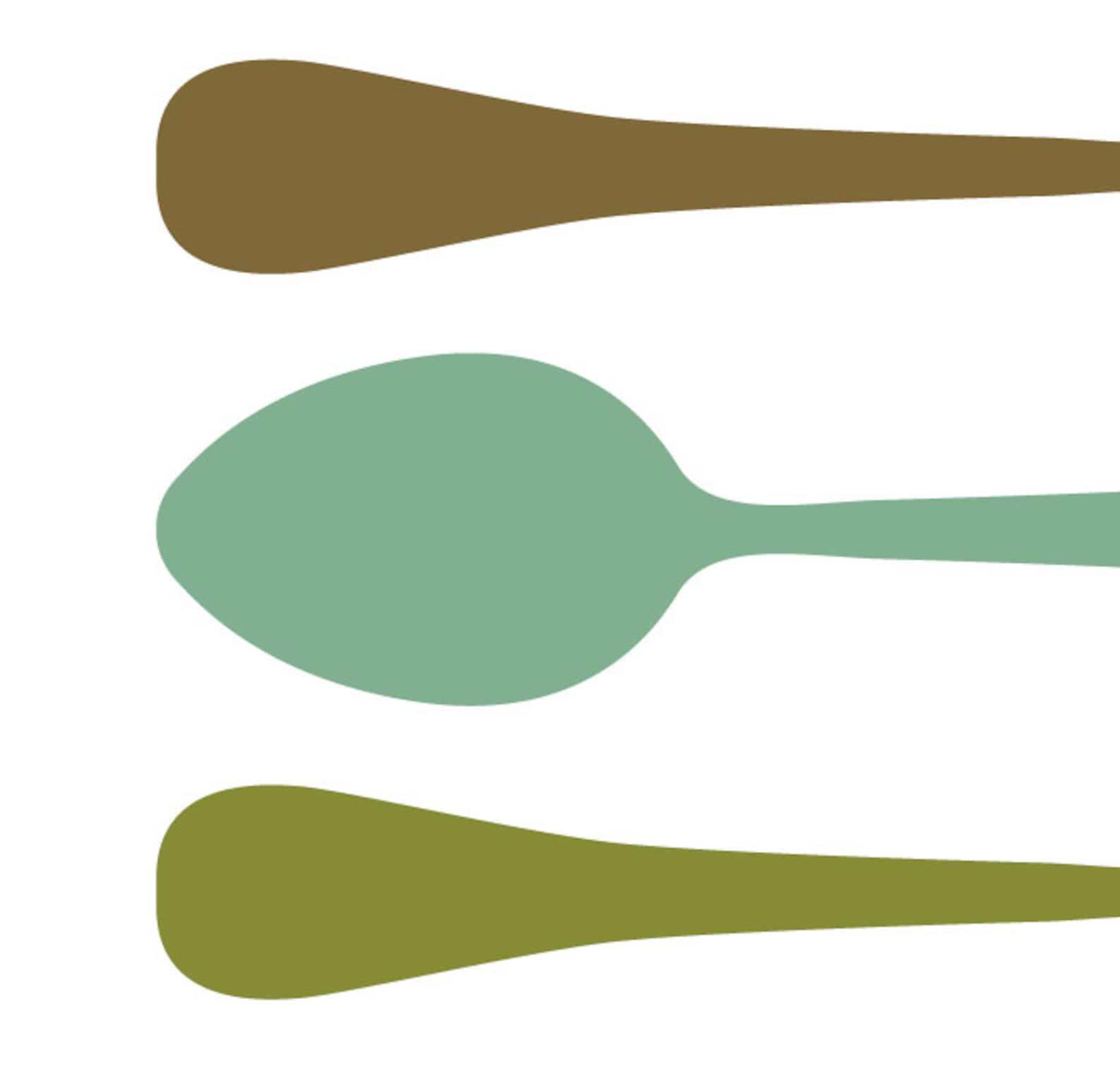 Spoons Print Poster Mid Century Art Quote Print Kitchen - Etsy