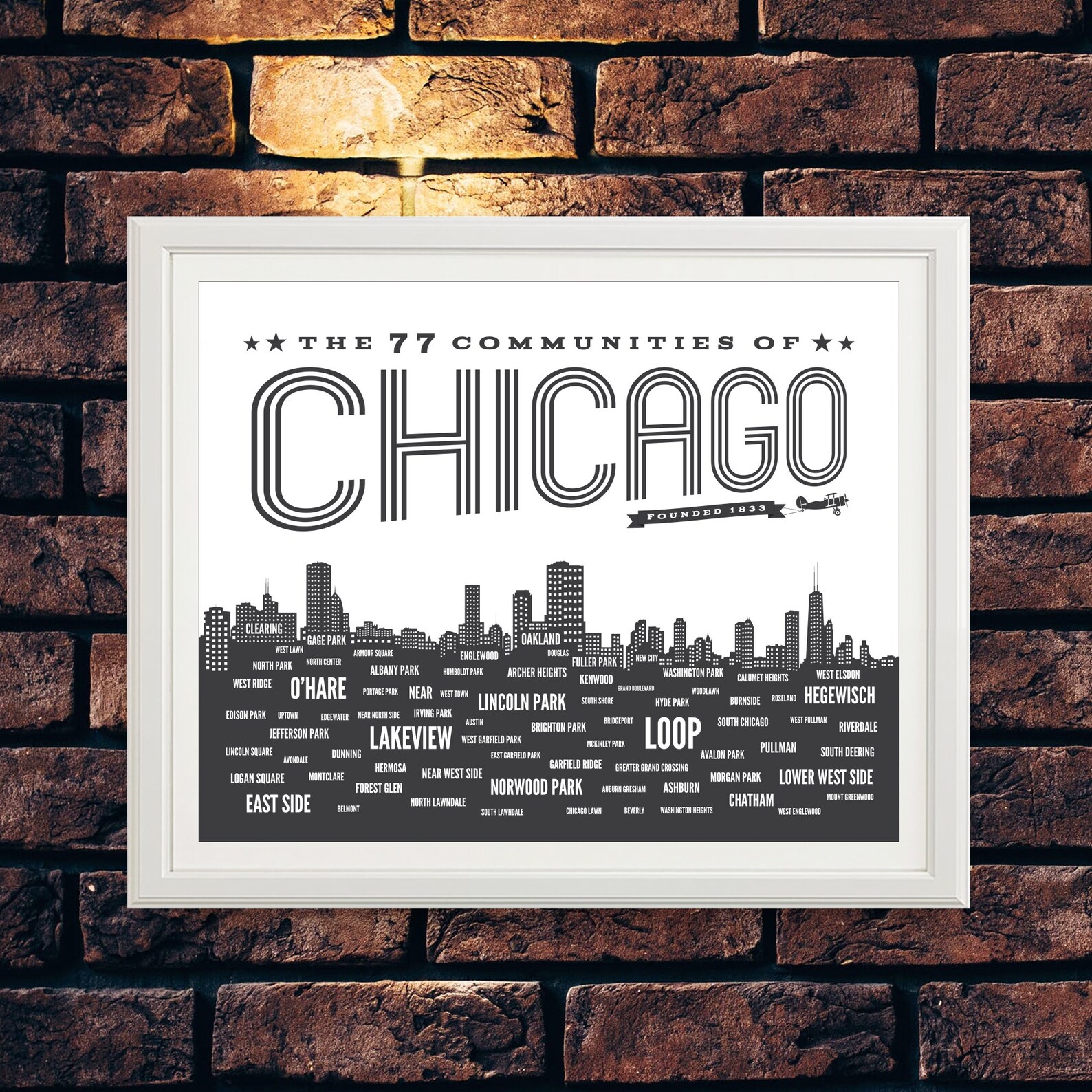 Chicago Neighborhood Poster, Chicago, Chicago Poster, Chicago Art, CHI ...