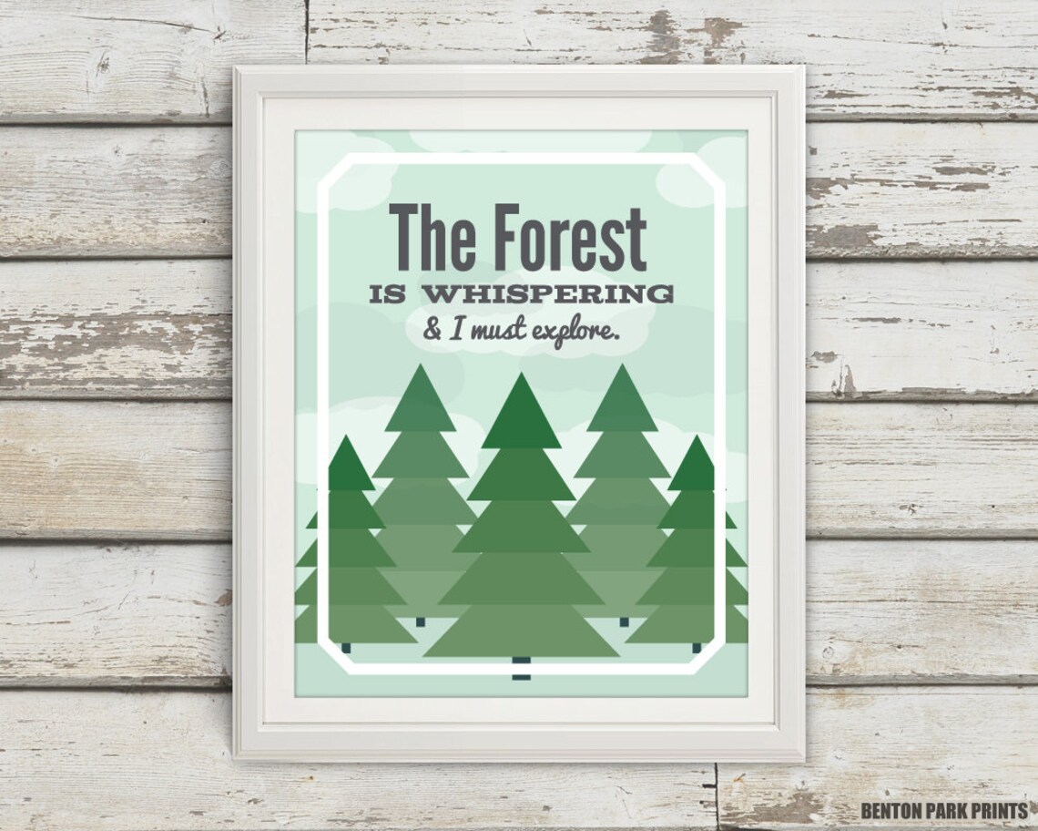 Forest, Forest Nursery, Forest Print, Forest Poster, Forest Quote, Tree ...