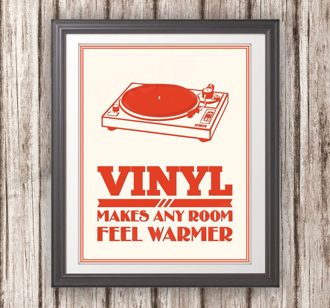 Record Player Print: Vinyl Makes Any Room Feel Warmer - Etsy