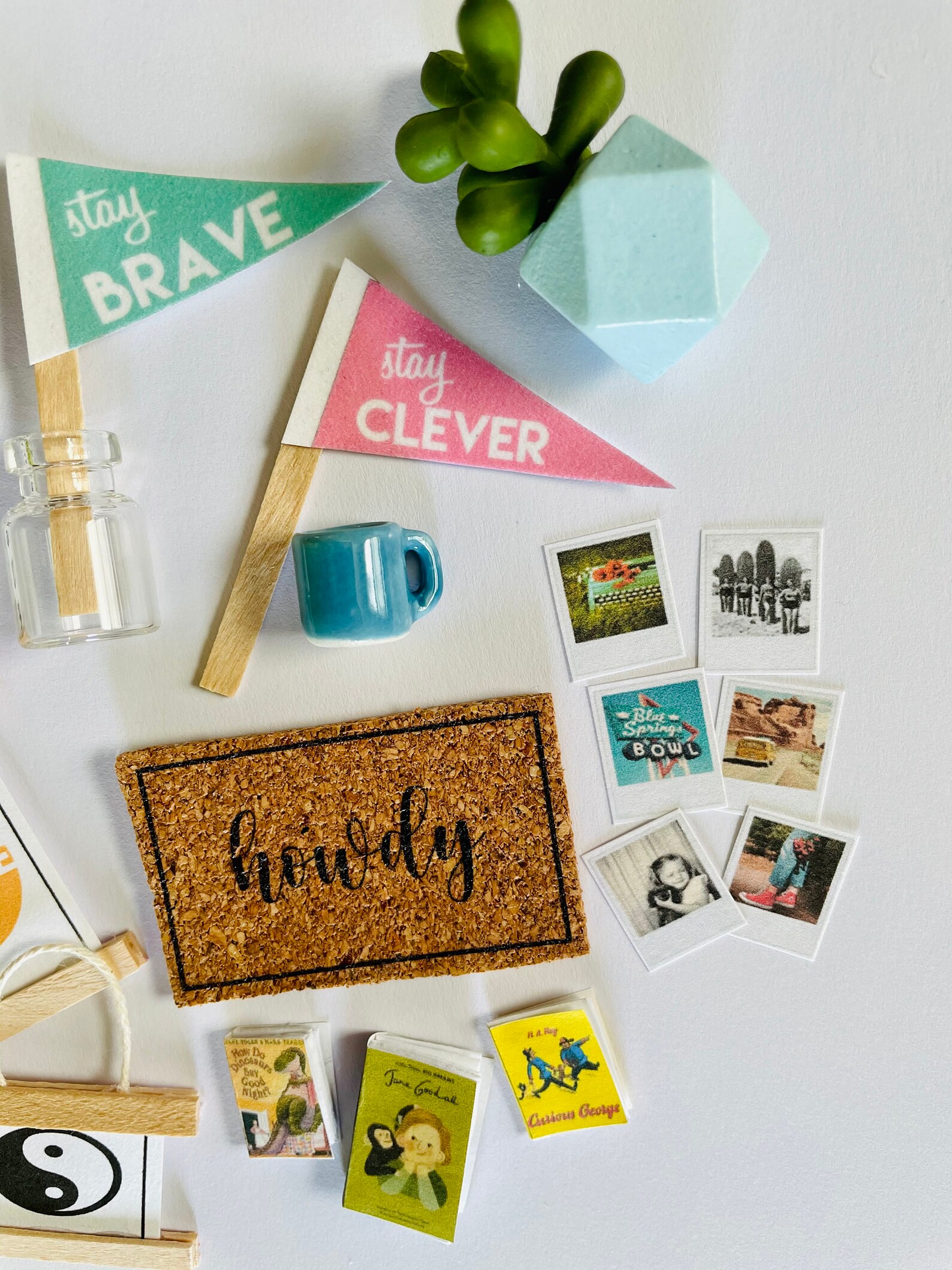 Miniature decor set modern mini collection for your | Etsy