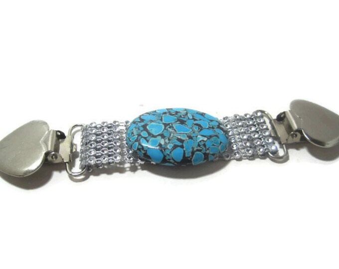 Turquiose Gemstone Clothing Cinch Clip - Sweater Clip - Dress ...