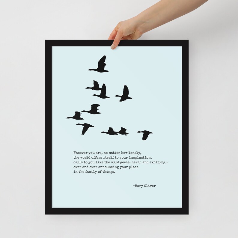 Mary Oliver Art, Mary Oliver Framed Quote, Mary Oliver Quote, Mary ...
