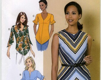 Sz 6/8/10/12 Butterick Top Pattern B4853 Misses' - Etsy
