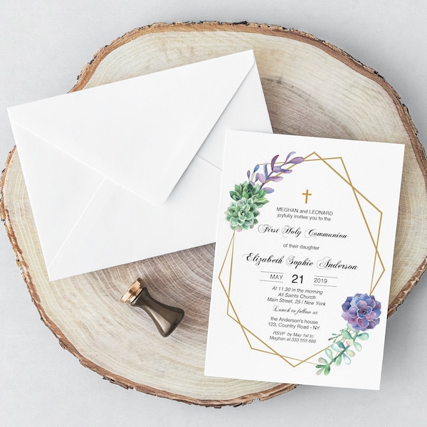 Communion Invitation - Etsy