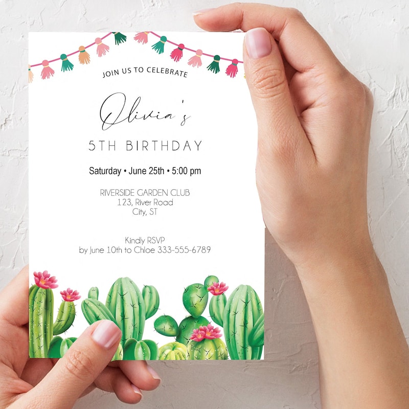 Cactus Invites - Etsy