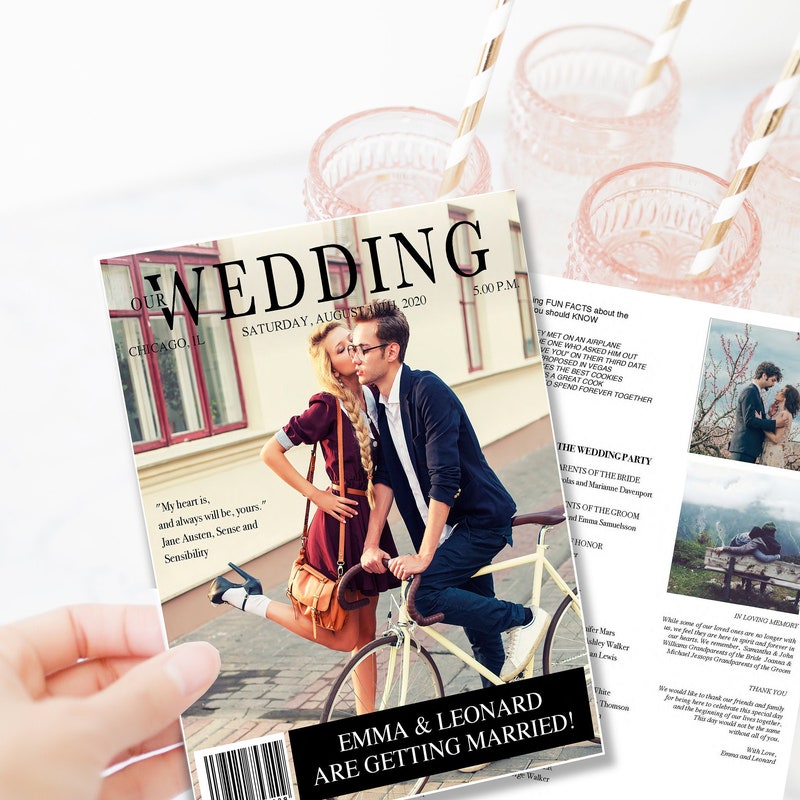 Magazine Wedding Invitations - Etsy