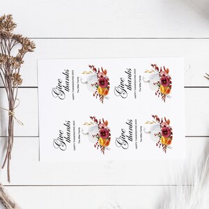 Thanksgiving Wine Bottle Label, Printable Give Thanks Label ...