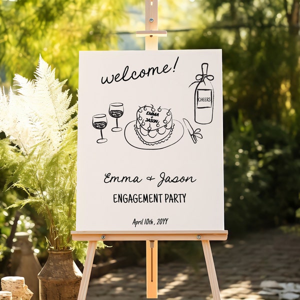 Engagement Welcome Sign - Etsy