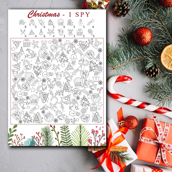 Christmas I SPY Game for Kids and Adults Christmas Party Game | Etsy