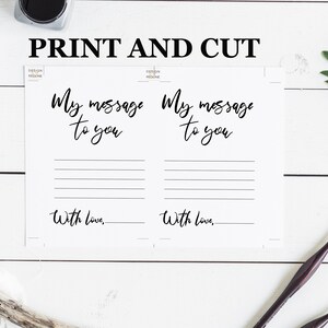 Time Capsule Sign Printable and Matching Message Cards, Black and White ...