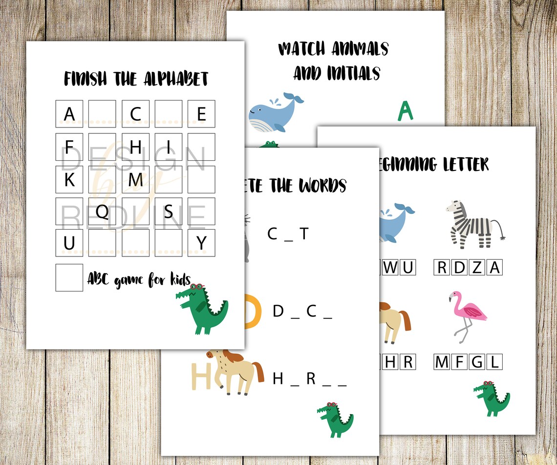 Homeschool Printable Activity Learn the Alphabet With - Etsy