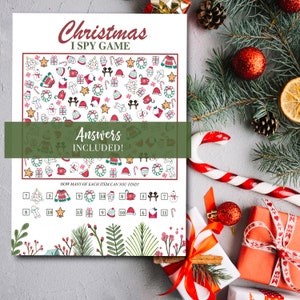Christmas Seek and Find Printable, I SPY Game for Christmas Party ...