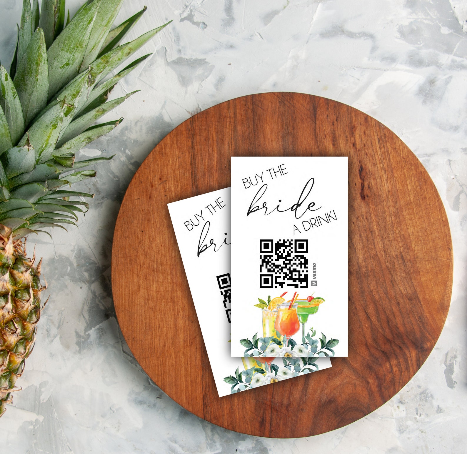Bachelorette Drink Card Printable, Buy the Bride a Drink Template, Cash ...