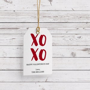 XOXO Valentine's Day Tag Customized Template, Printable Valentines Gift ...