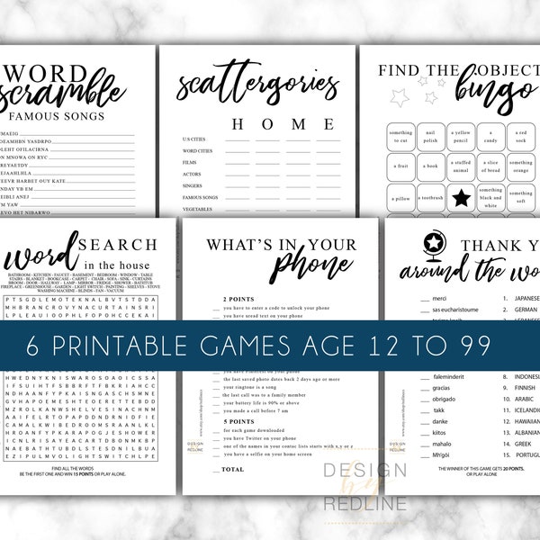 Fun Home Games for Teens - Etsy