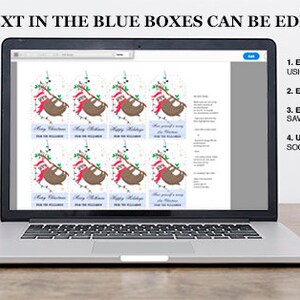 Sloth Christmas Gift Tag Printable, Personalized Slothmas Tags, Funny ...