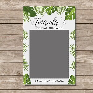 Tropical Party Photo Frame Prop, Tropical Birdal Shower Photo Booth ...
