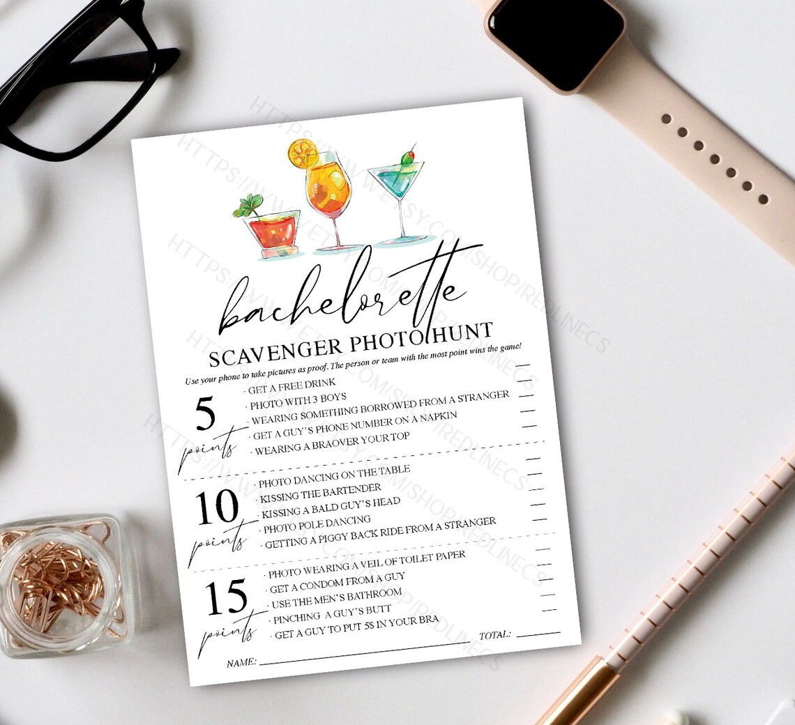 Bachelorette Photo Hunt Game Printable Bachelorette Fun - Etsy