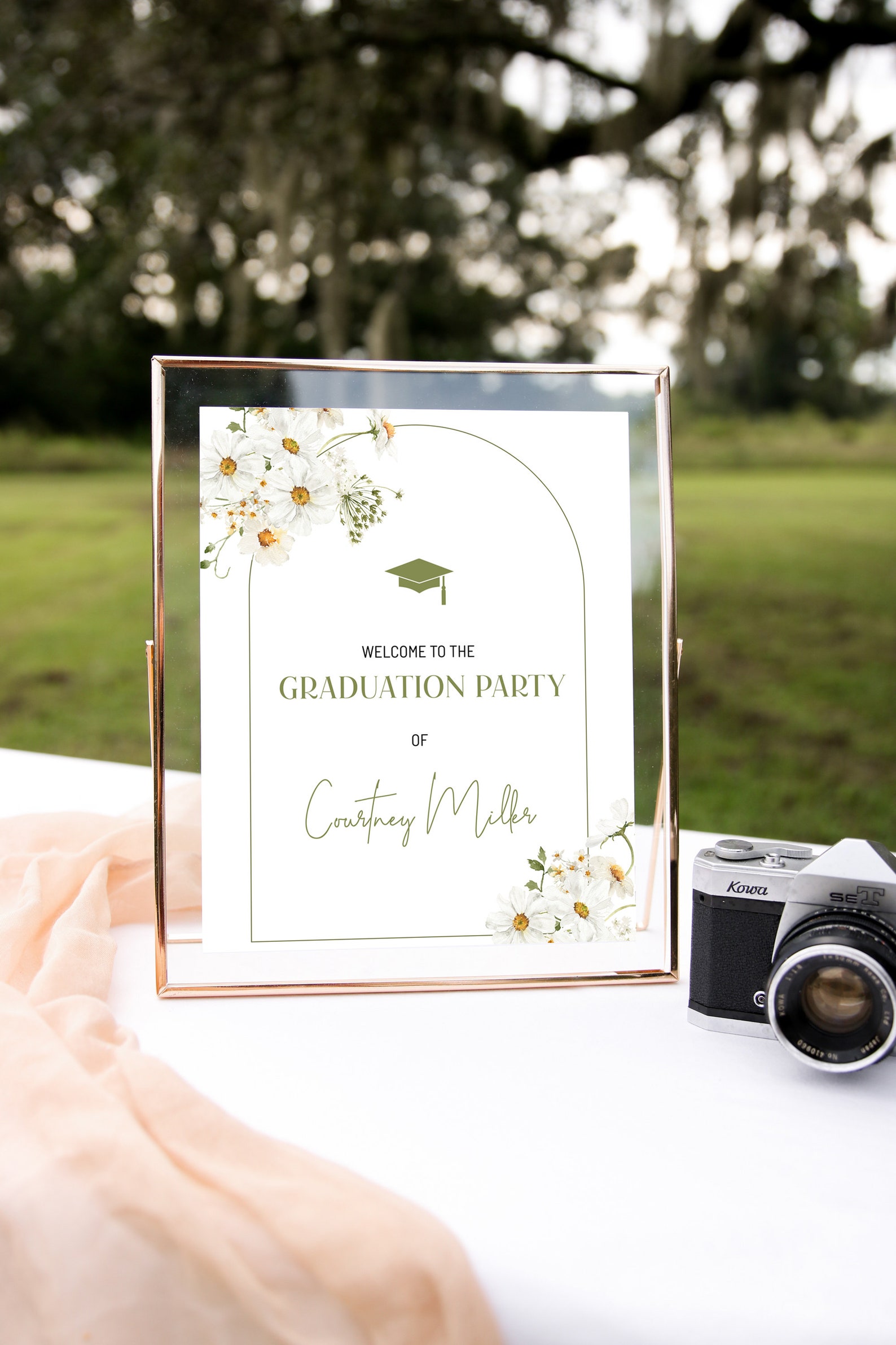 Graduation Welcome Sign Template, Boho Wildflower Graduation Welcome ...