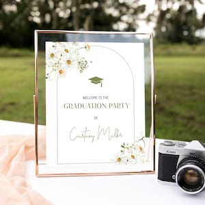 Graduation Welcome Sign Template, Boho Wildflower Graduation Welcome ...