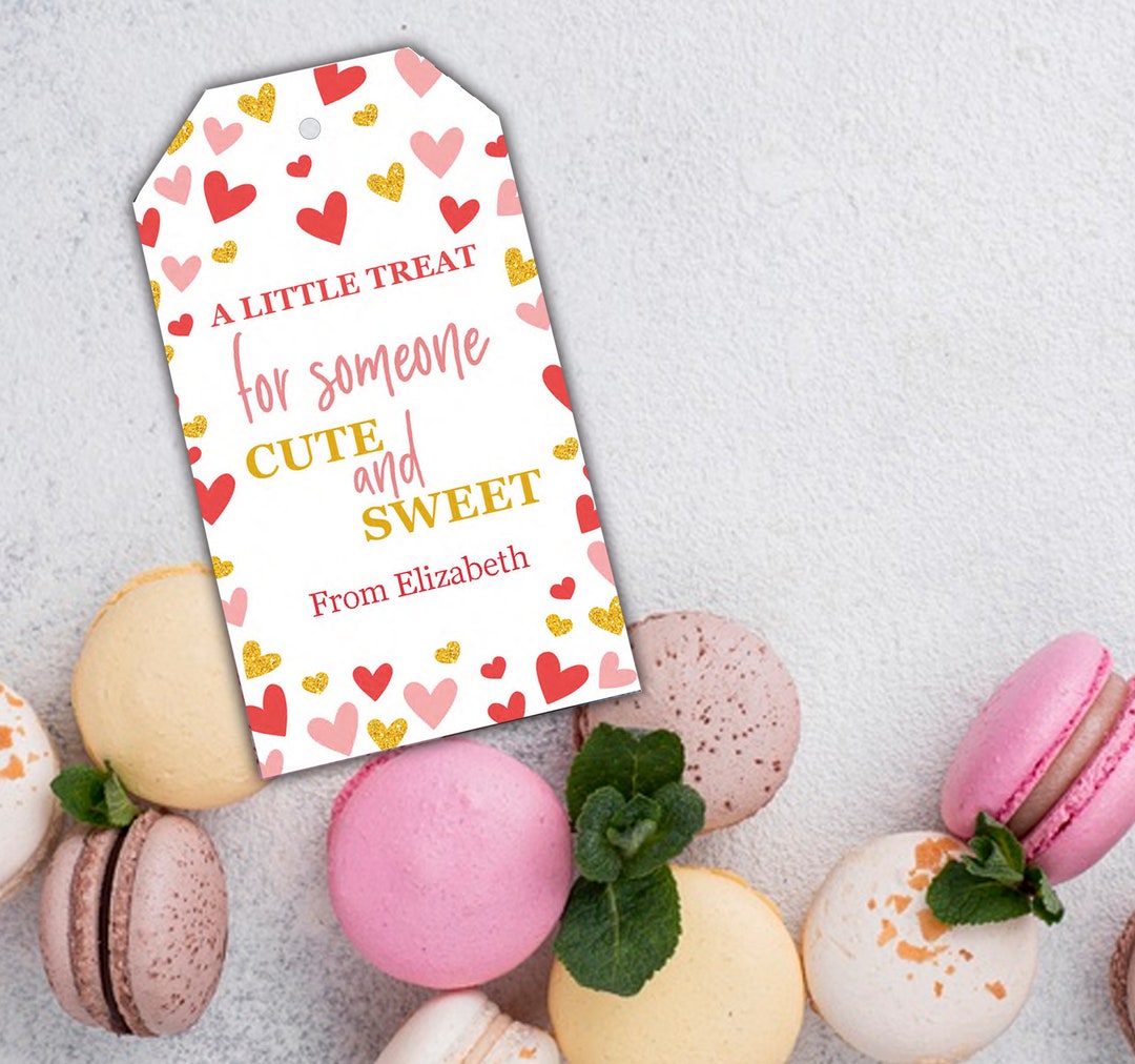 Valentine's Day Favor Bag Tags Printable, DIY Favor Bags, Printable ...