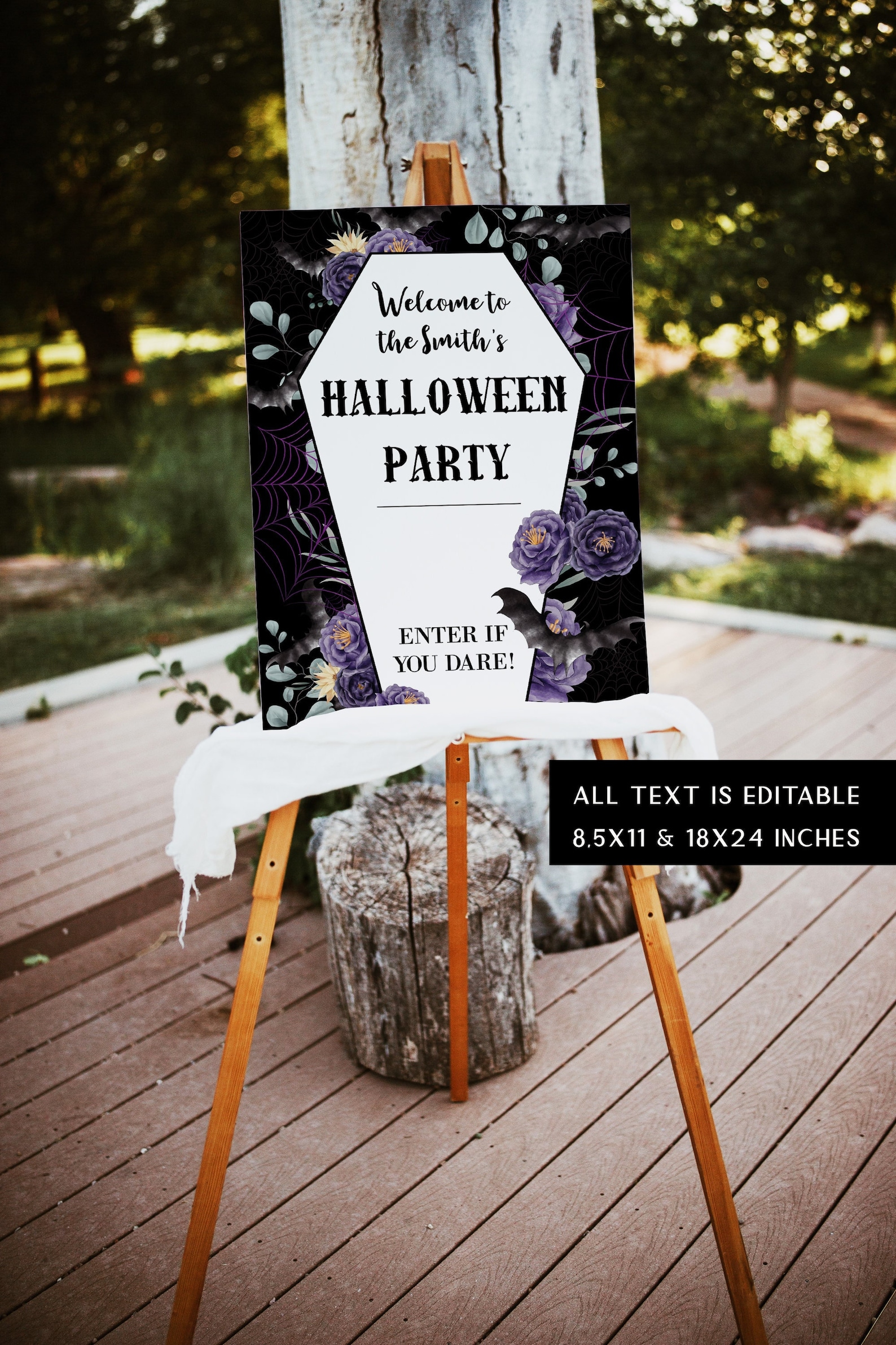 Welcome Halloween Party Sign Halloween Adult Party Invitation - Etsy