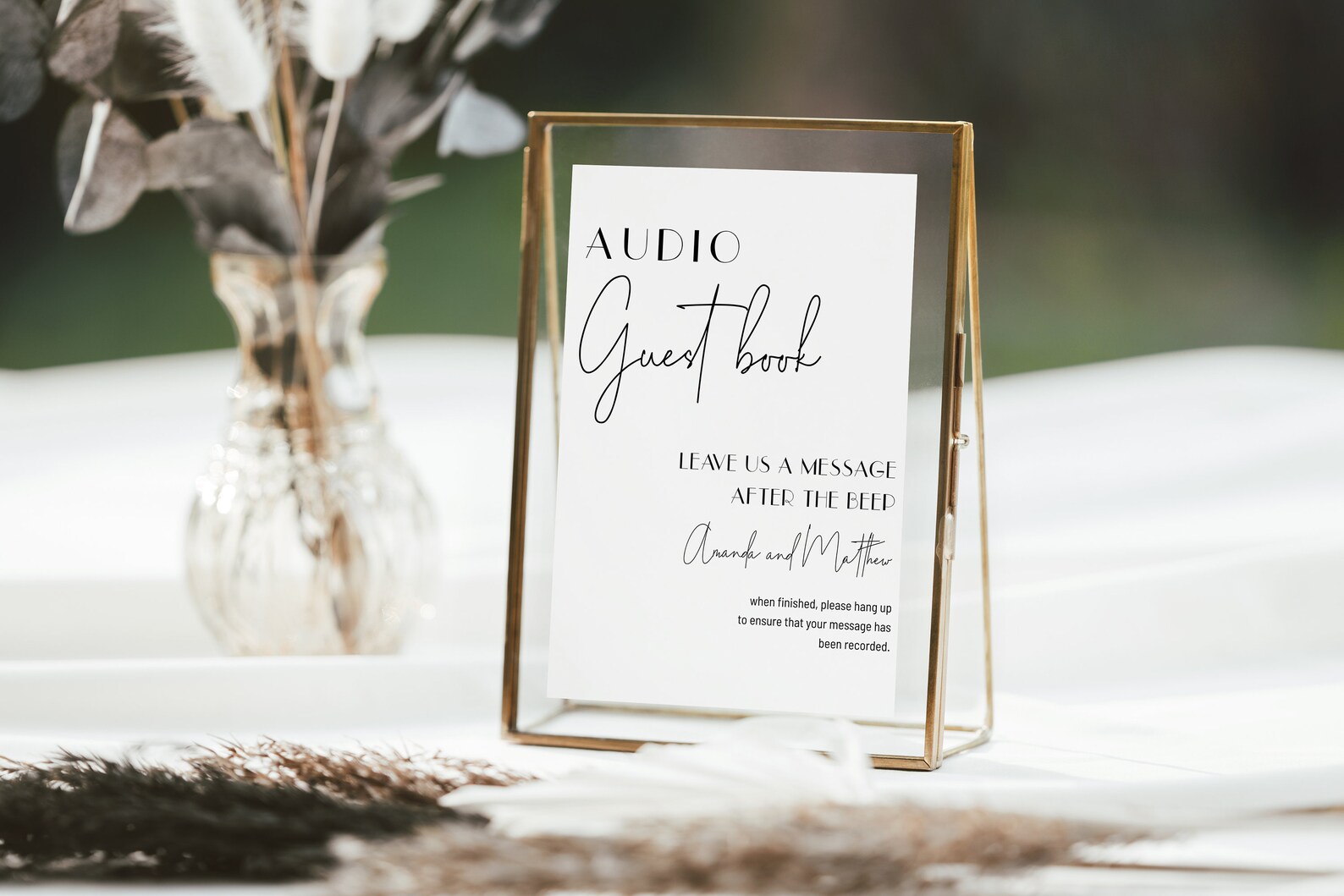 Audio Guestbook Sign, Phone Message Guest Book, Pick up the Phone ...
