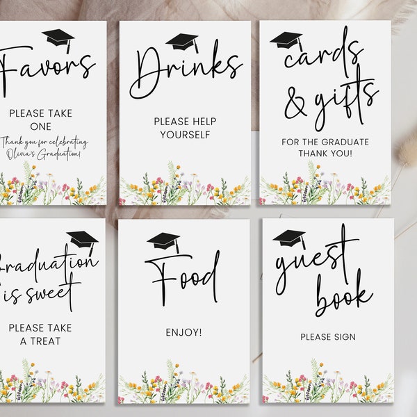 Graduation Signs With Flowers - Etsy