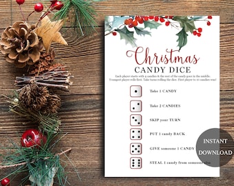 Candy Dice Game, Winter Games, Winter Party Games, Candy Game, Kids ...