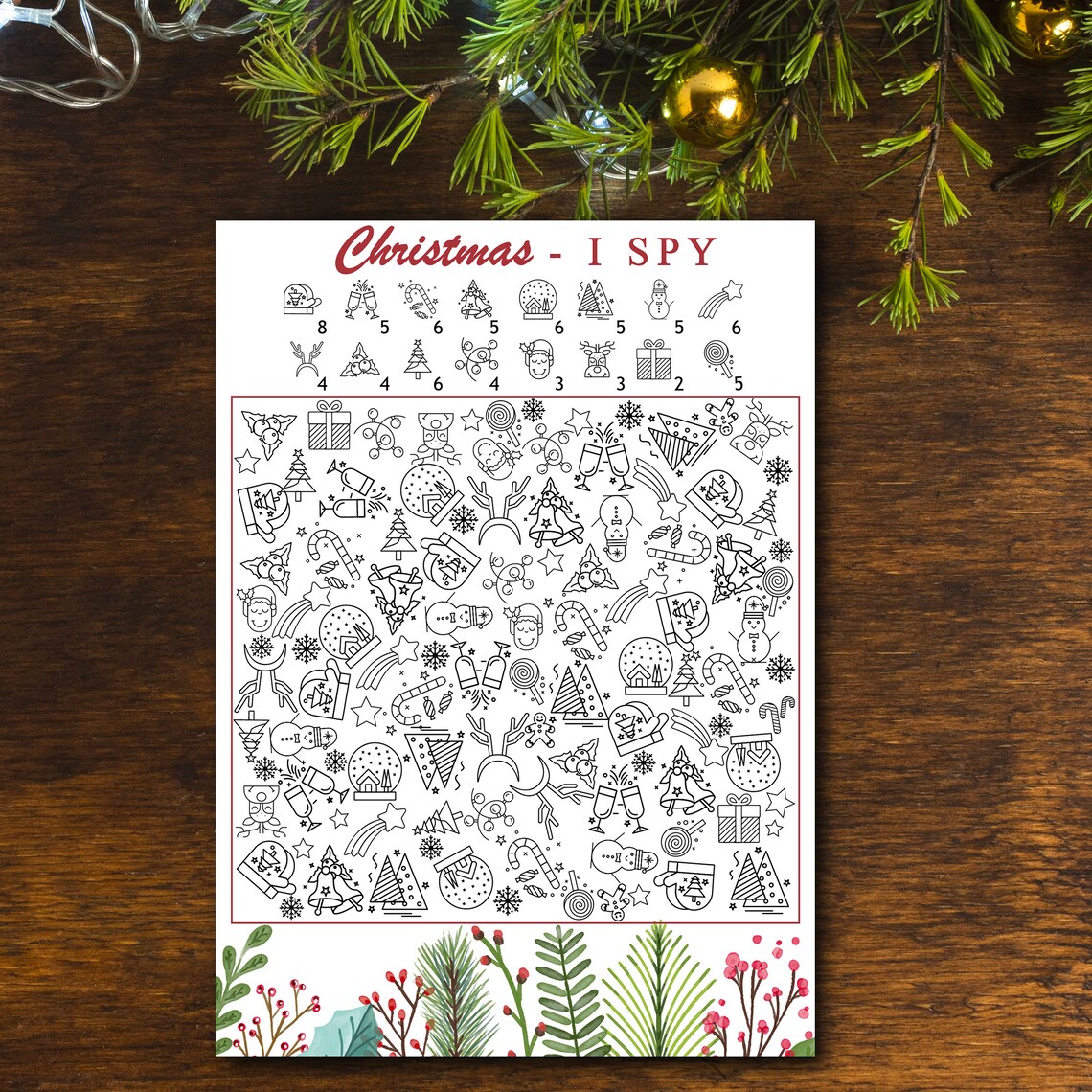 Christmas I SPY Game for Kids and Adults Christmas Party Game - Etsy