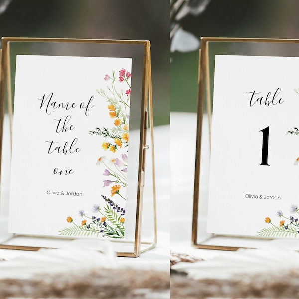 Double Sided Table Number Template - Etsy
