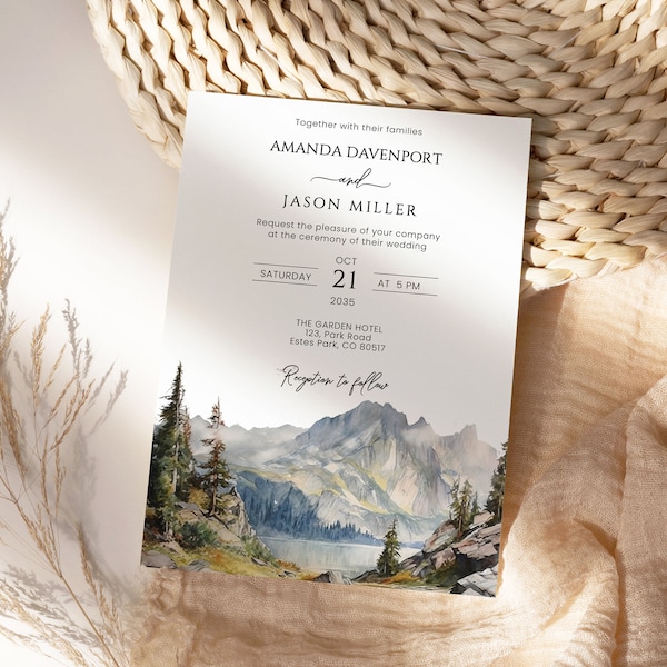 Mountain Invitation - Etsy