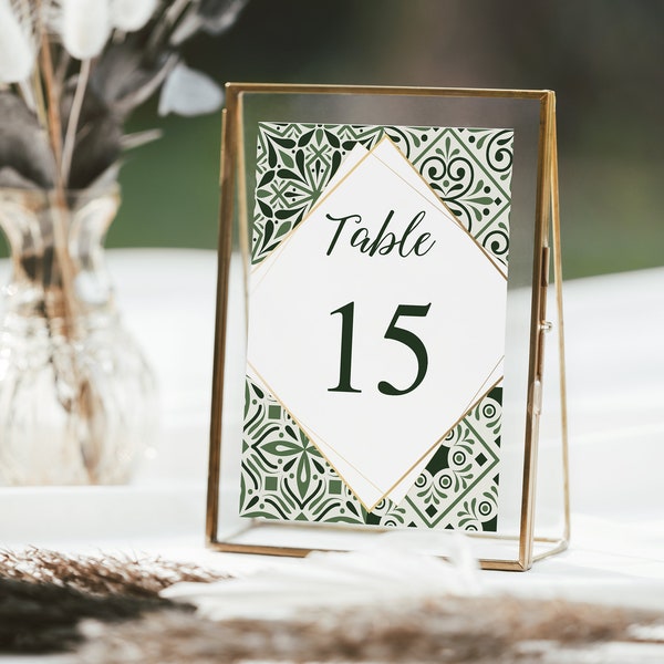 Green Table Number - Etsy