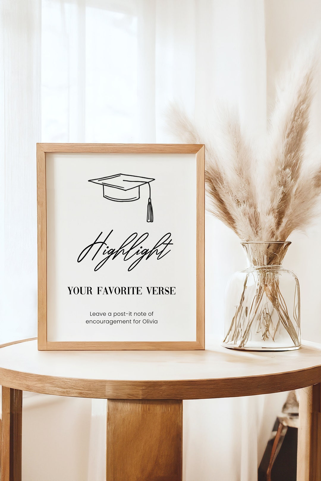 Graduation Bible Guest Book Table Top Sign, Highlight Your Favorite ...