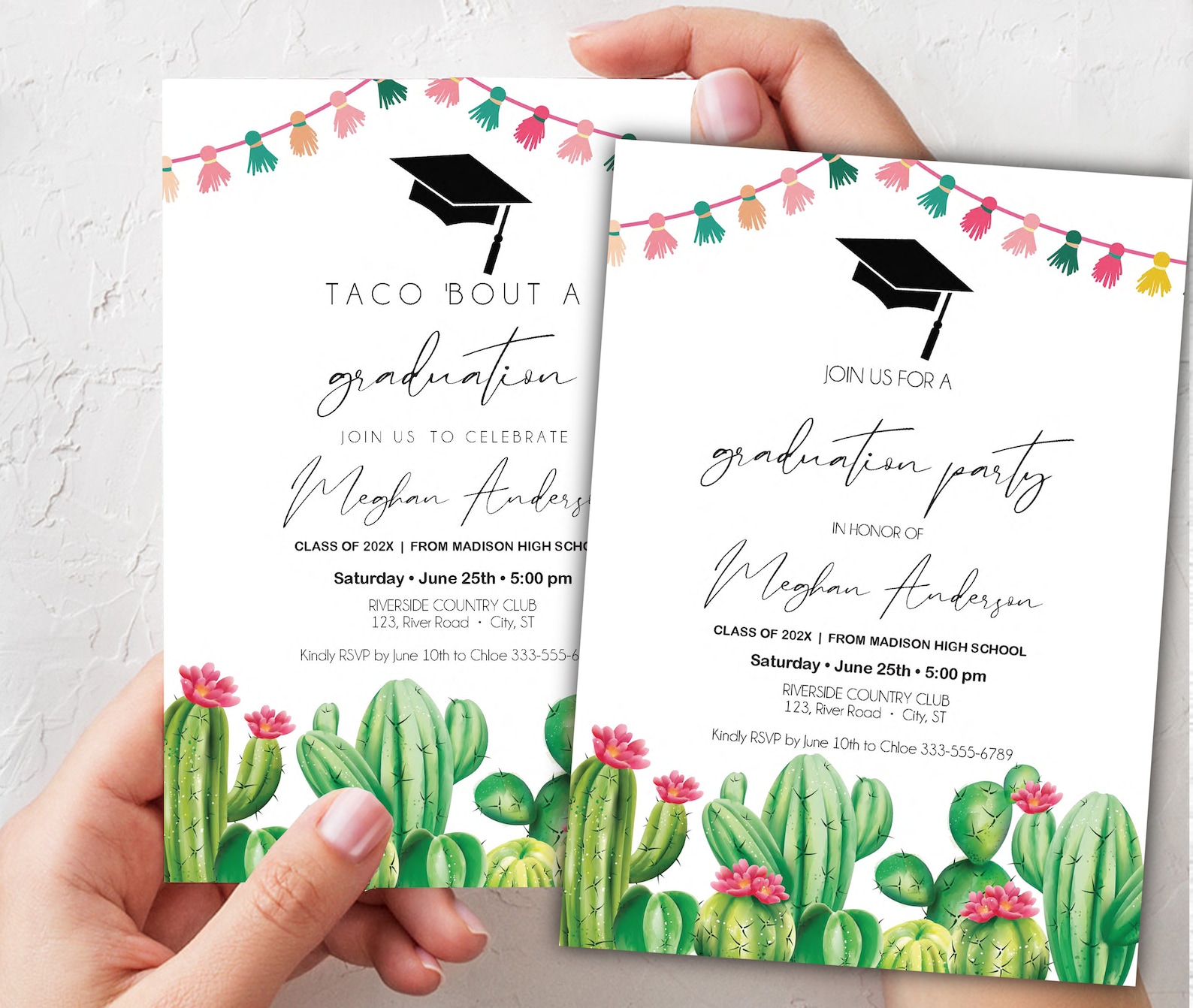 Fiesta Graduation Party Invitation Printable, Mexican Invitation ...