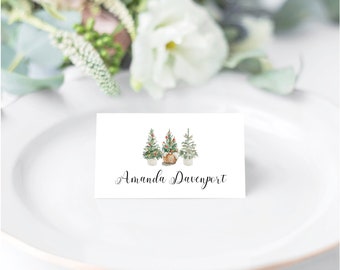 Christmas Drink Tag Christmas Place Setting Place Name Xmas - Etsy