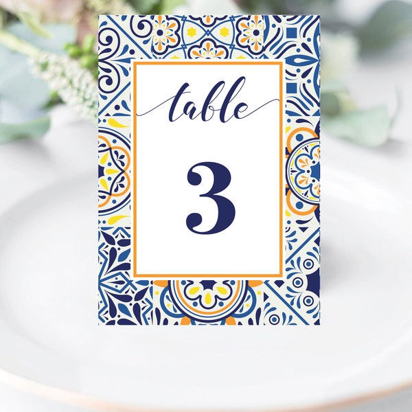 Spanish Table Number - Etsy