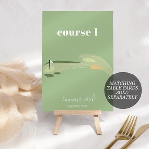 Golf Wedding Seating Chart Sign, Golf Courses Party Seating Table ...