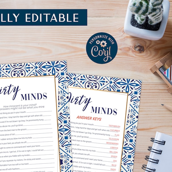 Dirty Mind Game and Answers - Etsy